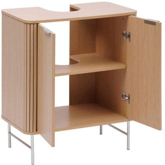 PEGANE Meuble sous-lavabo salle de bas 2 portes - Longueur 70 x largeur 40 x Hauteur 80 cm