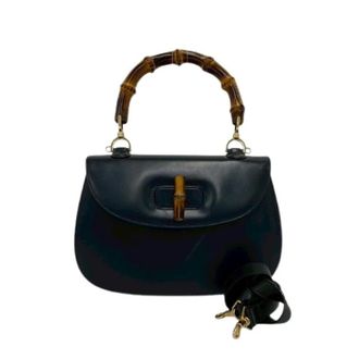 Gucci Pre-owned Leather Bamboo 2way bag - - Pre-owned - Damen - Schwarzk - ONE SIZE