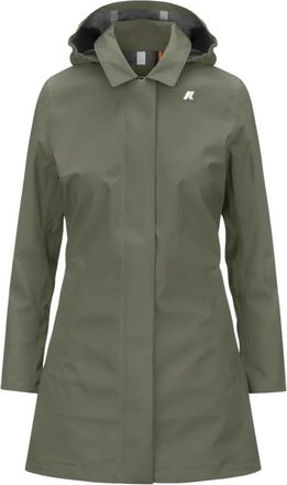 K-Way Femme, Vestes, Vert, Taille: 42 FR Trench Coat