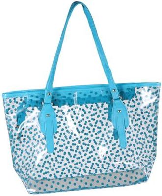 IFUNDOM Sac de Plage Imperm&eacute;able PVC pour Femme Motif &agrave; Points Ronds R&eacute;sistant et Sac &agrave; Main pour Sorties Plage et Voyages