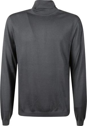 Giorgio Armani Homme, Pulls, Gris, Taille: XL Cashmere Turtleneck Sweater