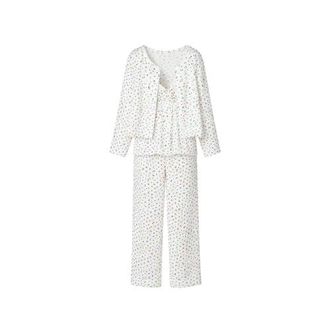 Generic YUJIEBB Ensemble de pyjama &agrave; manches longues en coton pour femme Printemps Automne Maison Confortable Respirant V&ecirc;tements de nuit avec coussinet de po