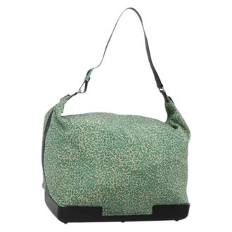 Bottega Veneta Sac &agrave; bandouli&egrave;re en nylon Pre-owned - Femme - Pre-owned - Vert - Taille: ONE Size