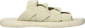 Bottega Veneta Hommes Chaussons Et Sabots En Tissu Beige/Sel Marin