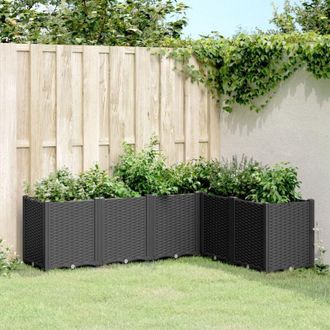 vidaXL Vidaxl - Jardini&egrave;re noir 160x120x53 cm polypropyl&egrave;ne
