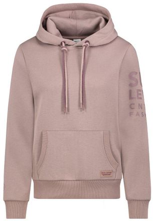 Sublevel Hoodie mit K&auml;ngurutasche und Logo-Print f&uuml;r Damen (1-tlg) Baumwolle Normal Fit ohne Kragen bedruckt atmungsaktiv