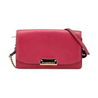 Burberry Sac bandouli&egrave;re en cuir Pre-owned - Femme - Pre-owned - Rouge - Taille: ONE Size