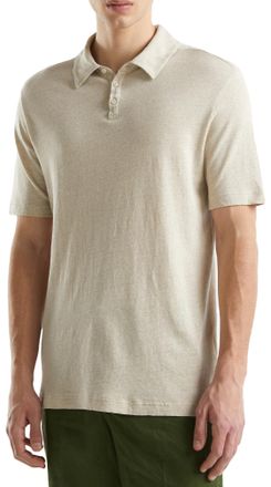 Benetton Herren Poloshirt M/M 39ivu300y Polohemd, Ecru 600, Small