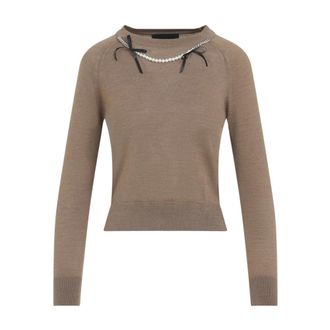 Simone Rocha Brauner Pullover Aw25 - - Knitwear - Damen - Braun - XS