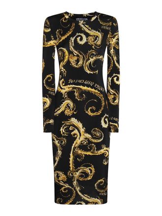 Versace Jeans Couture Robe Au Genou - Noir