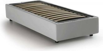 Talamo Italia Einzelbett Serena, Containerbett mit Kunstlederbezug, 100% Made in Italy, Front&ouml;ffnung, passend f&uuml;r Matratze Cm 90x190, Wei&szlig; - Talamo Italia