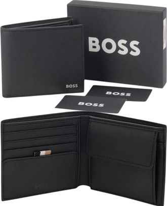 HUGO BOSS Herren Lederb&ouml;rse Zair_4cc Bifold Kreditkartenetui