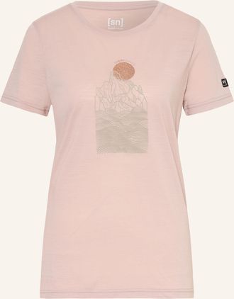 super.natural Funktionsshirt Preikestolen Cliffs Mit Merinowolle rosa