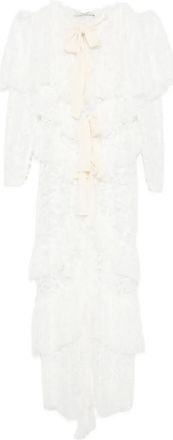 Siedres robe mi-longue Aphelia à volants - Blanc