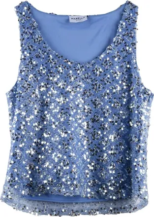 Marella Femme, Tops, Multicolore, Taille: 40 FR Total Paillettes Sleeveless Top
