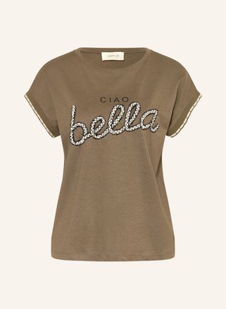 Cartoon Cartoon T-Shirt Mit Glitzergarn gruen