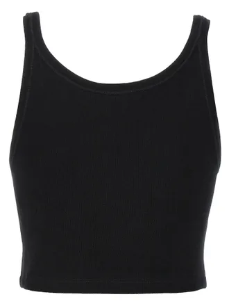 Palm Angels Logo-Embroidered Tank Top - Black