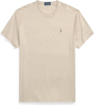 Ralph Lauren Jersey T-Shirt mit Poloreiter-Stickerei, Custom Slim Fit in