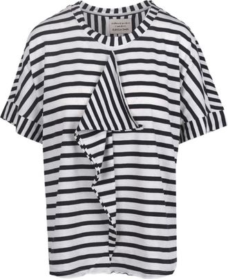 Alessia Santi Femme, Tops, Multicolore, Taille: 40 FR T-shirt &agrave; Rayures et Volants