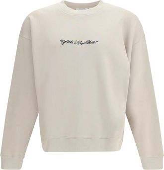 Off-white Script Arrow Crewneck Sweatshirt - - Sweatshirts & Hoodies - Herren - Beige - S