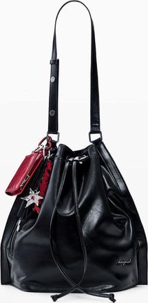 Desigual Sac &agrave; dos brillant de taille moyenne - Noir