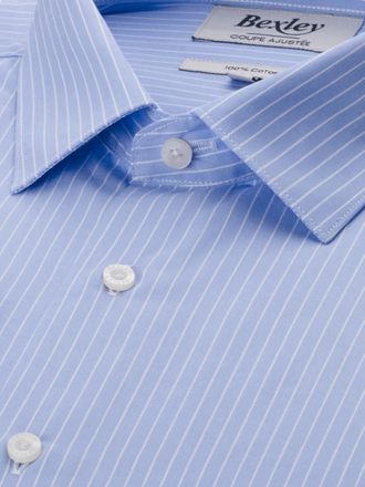 Bexley Bertelin Classic - Chemise homme bleu et blanc