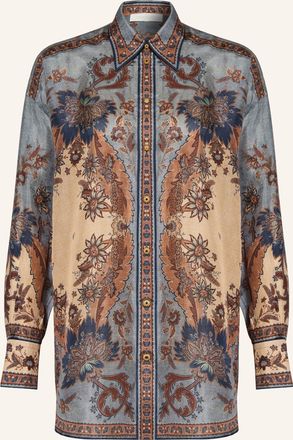 Zimmermann Hemdbluse Ascension Aus Seide blau