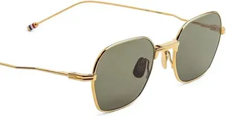 Thom Browne UES936A Hexagonal Metal-Frame Sunglasses - Gold