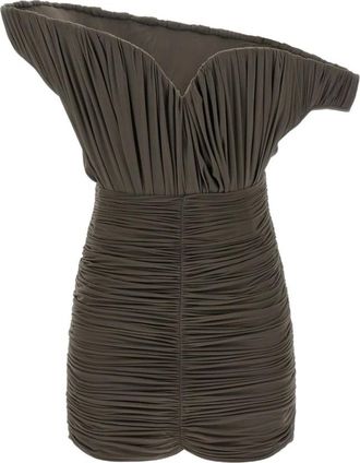 Magda Butrym Femme, Robes, Brun, Taille: 36 FR Asymmetrical petal mini dress