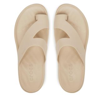 Crocs Zehentrenner Crocs Getaway Platform Toe Loop 210834 Beige