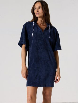 Jott Robe &eacute;ponge &agrave; capuche Marine Pearl - Taille XL