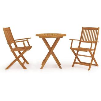 vidaXL 3-tlg. Garten-Essgruppe Klappbar Massivholz Akazie - Vidaxl