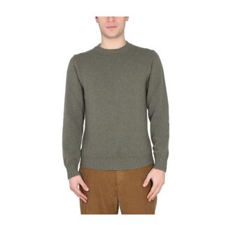 Pantaloni Torino Crossneck Rippkragen - - Knitwear - Herren - Gr&uuml;n - XL