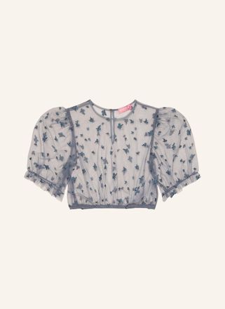 Kr&uuml;ger Kr&uuml;ger Dirndlbluse Arla Aus Mesh blau