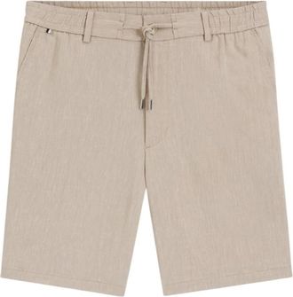 HUGO BOSS Homme, Shorts, Beige, Taille: W32 Shorts Modernes Coupe Ajust&eacute;e en M&eacute;lange de Lin