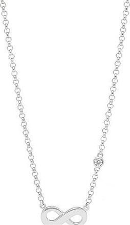 Fossil Collier Pour Femmes En Argent Fin, Mesures : 420 mm + 50 mm Collier En Argent, JFS00394040
