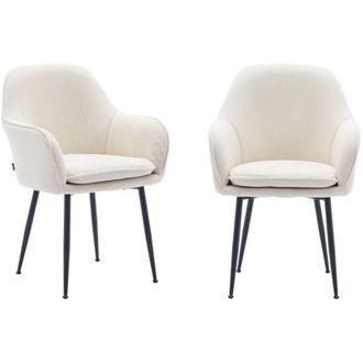 Sweeek Sweeek - 2er-Set Cord-Sessel mit mattschwarzen Metallbeinen