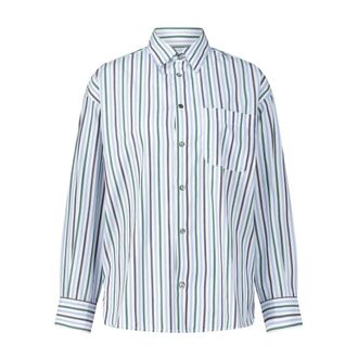 A.P.C. Gestreiftes Oversize-Hemd - - Blouses & Shirts - Damen - Wei&szlig; - XS