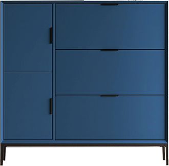 Generic Schuhschrank 18.5cm Schmaler Schrankkörper Schuhregal Europäische Kiefernholzplatten in ENF-Qualität Hohe Beine Aus Karbonstahl für Wohnzimmer, Eingan