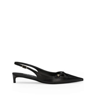 Dolce & Gabbana Schwarzer DNA Loafer mit Goldenem Logo - - Shoes - Damen - Schwarzk - 36 EU