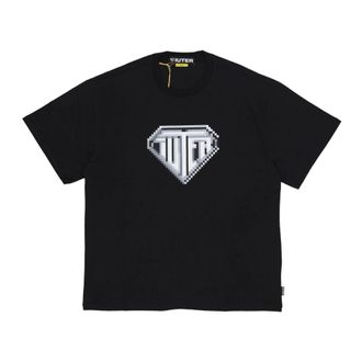 Iuter Pixel Logo T-Shirt - - Tops - Herren - Schwarzk - M