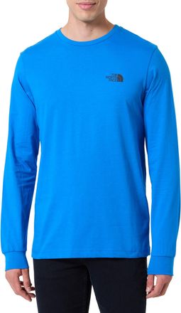 The North Face NF0A87NN16Y M L/S Box NSE Tee T-Shirt Herren Hero Blue/TNF Black Größe L