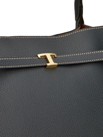 Tod's Calfskin Leather Tote Bag - Black