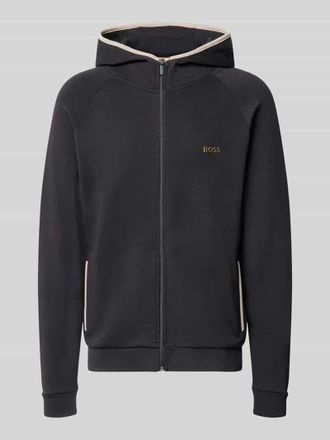 HUGO BOSS Regular Fit Sweatjacke aus Baumwoll-Mix