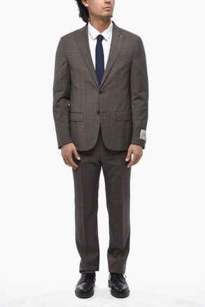 Corneliani CC COLLECTION Anzug aus Schurwolle mit Karomuster Corneliani