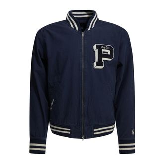 Polo Ralph Lauren Varsity Letterman Bomberjacke - - Jackets - Herren - Blau - XL