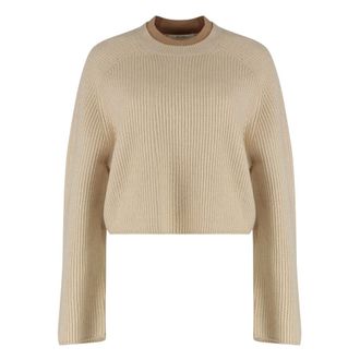 Max Mara Femme, Pulls, Beige, Taille: 42 FR Funale Sweater