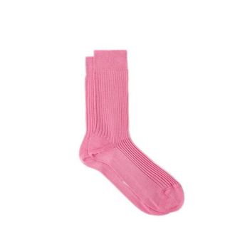 Au Printemps Paris Baumwollsocken - Rose