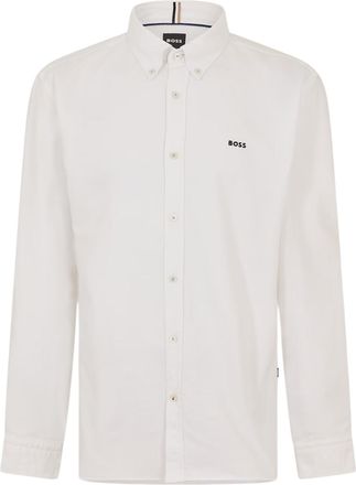 HUGO BOSS Button-Down-Hemd f&uuml;r Herren, Lang&auml;rmlig (Wei&szlig;)