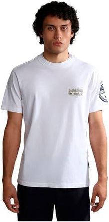 Napapijri T-shirt en coton blanc pour homme, blanc, Taille M